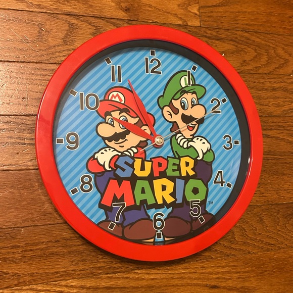 Nintendo | Office | Super Mario Bros Side By Side Analog Wall Clock ...